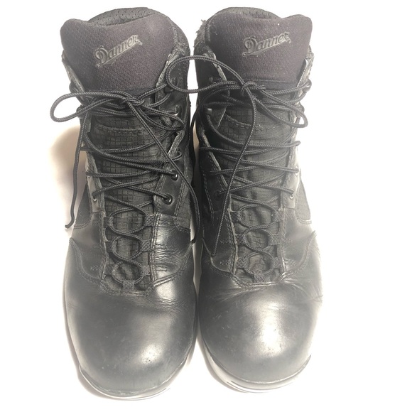 Danner | Shoes | Danner Kinetic 6 Black Leather Goretex Military Boots ...